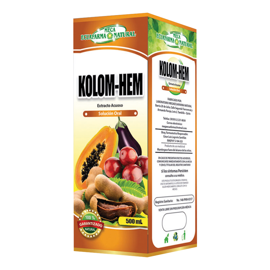 KOLOM-HEM SOLUCIÓN ORAL 500 ML MEGAECUAFARMA NATURAL | El Arbolito